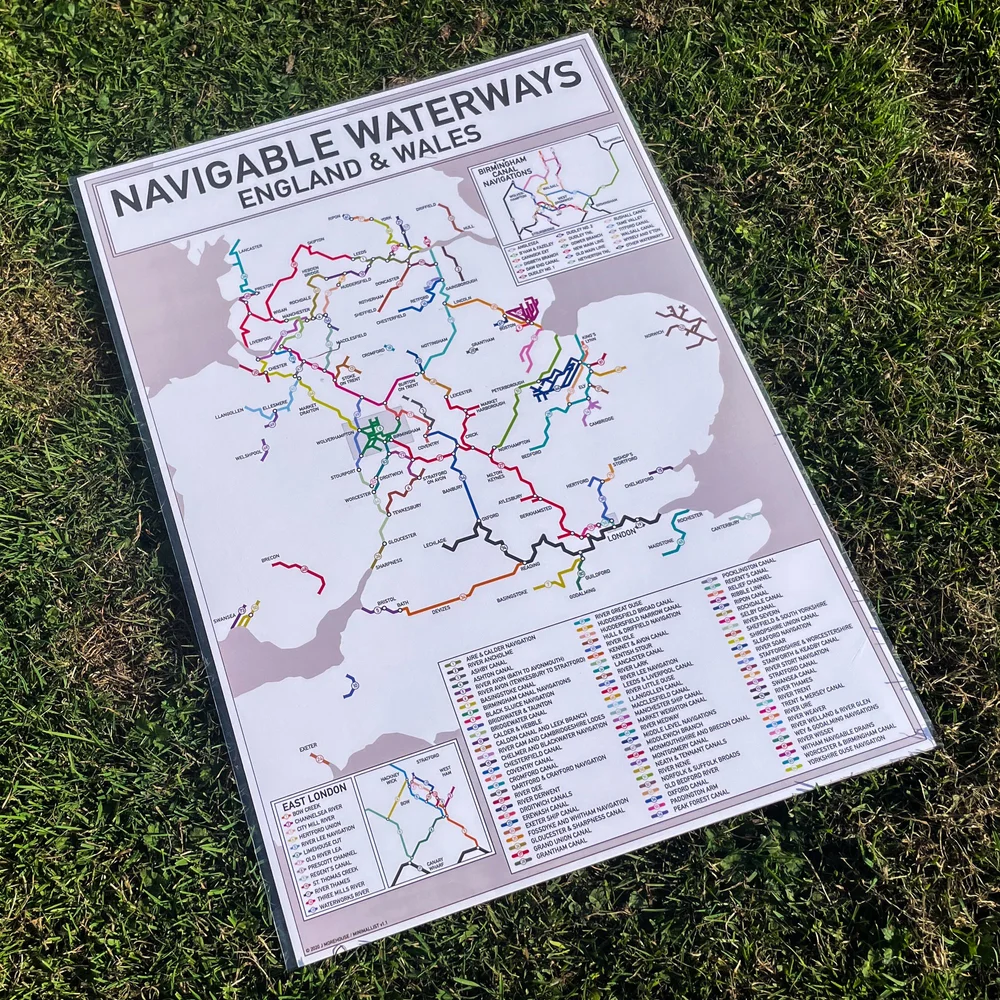 Tube-style maps of the navigable waterways of England and Wales ...