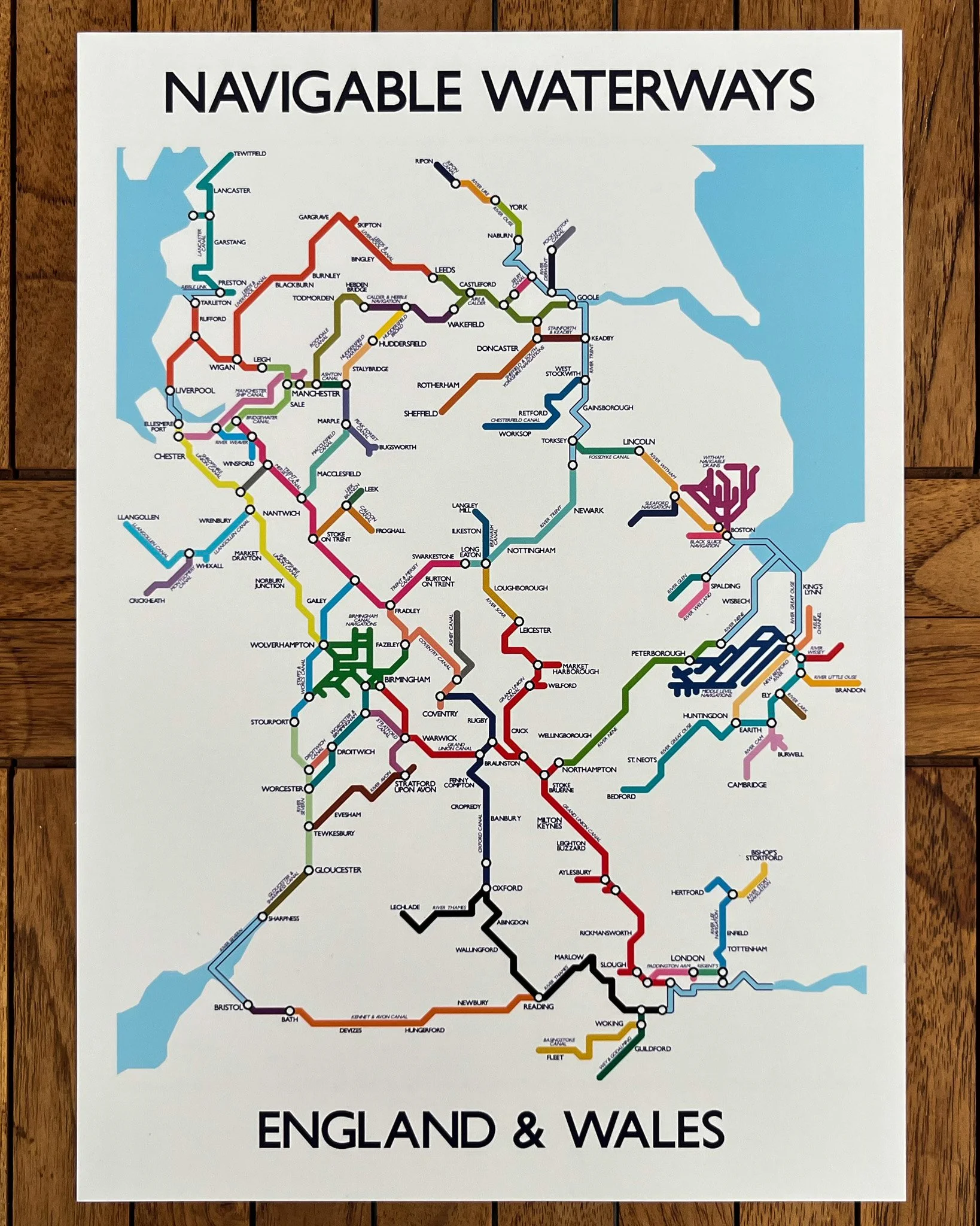 Tube-style maps of the navigable waterways of England and Wales ...
