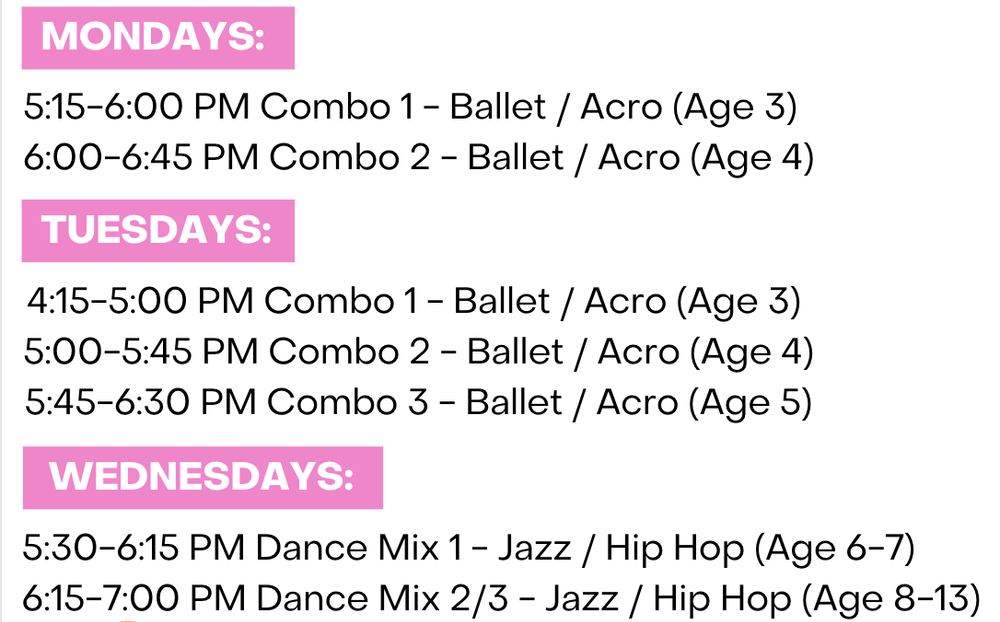 SUMMER FLEX MINI SESSION INFO — Lineage Dance Co.