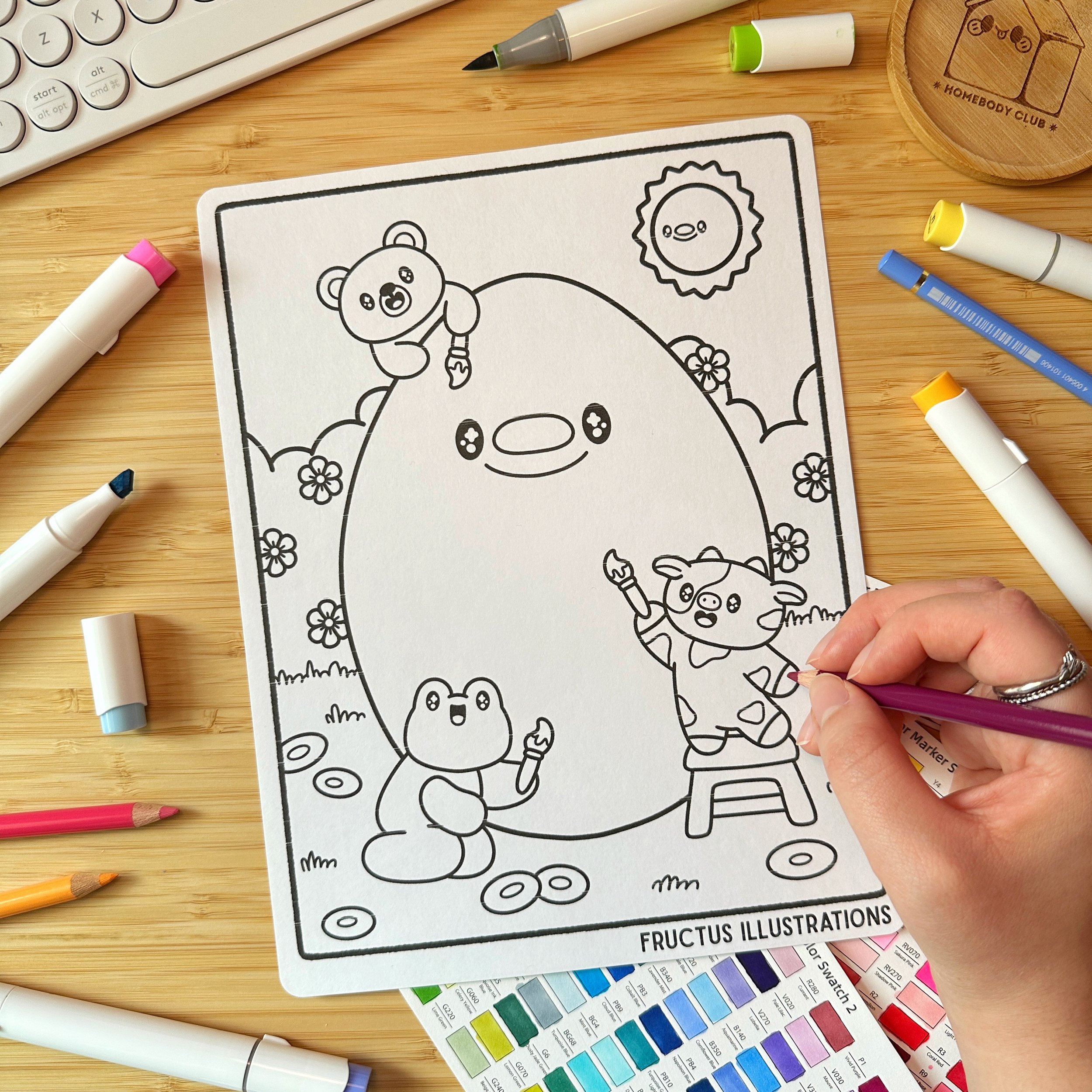 Fructus Illustration Shop - Stickers, Prints, Sticker Sheets, Coloring ...