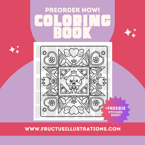 Fructus Illustration Shop - Stickers, Prints, Sticker Sheets, Coloring ...