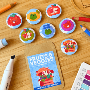 Fructus Illustration Shop - Stickers, Prints, Sticker Sheets, Coloring ...