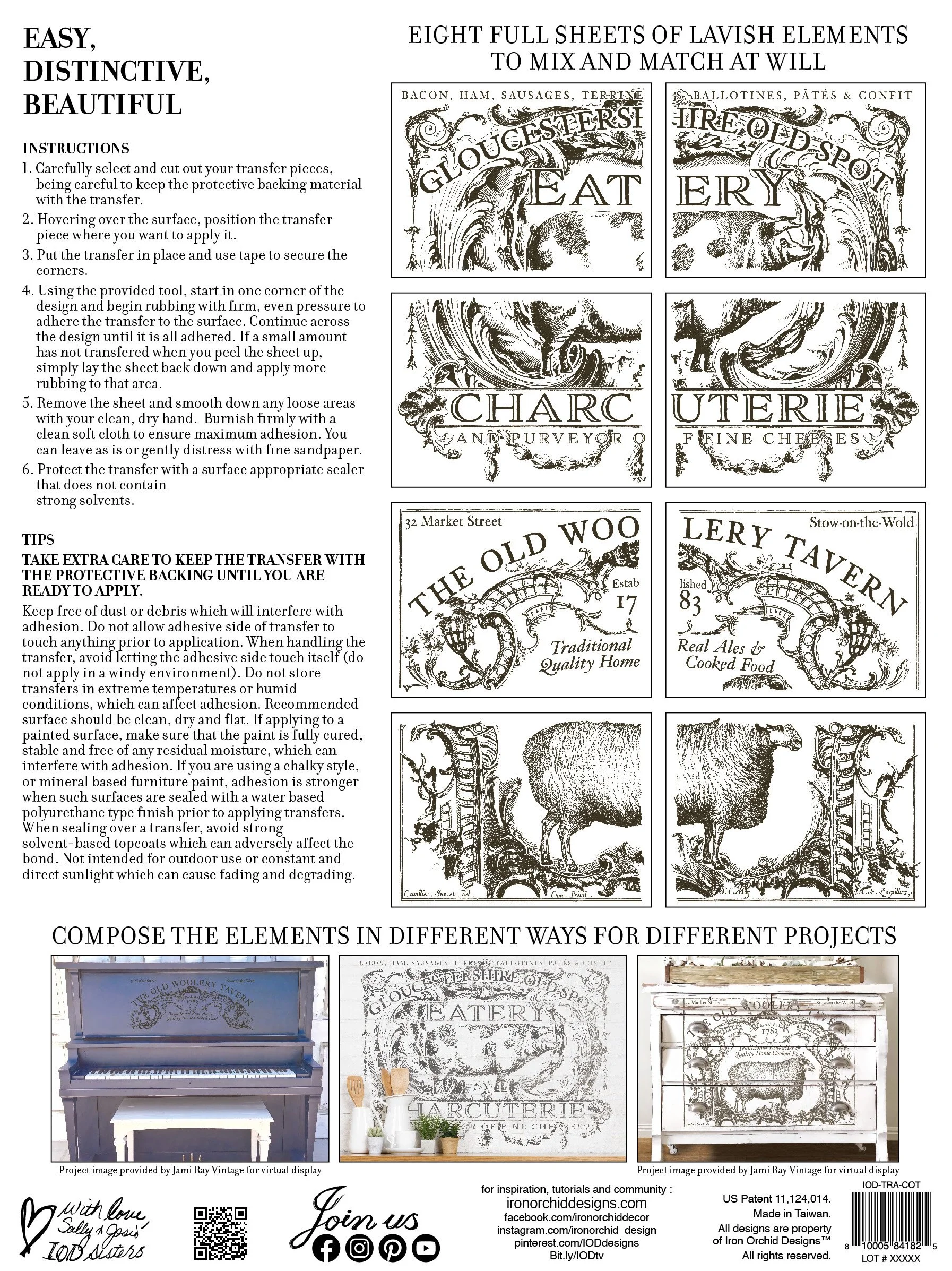 MILLOT’S PAGES IOD TRANSFER — Julie's Designs and Signs