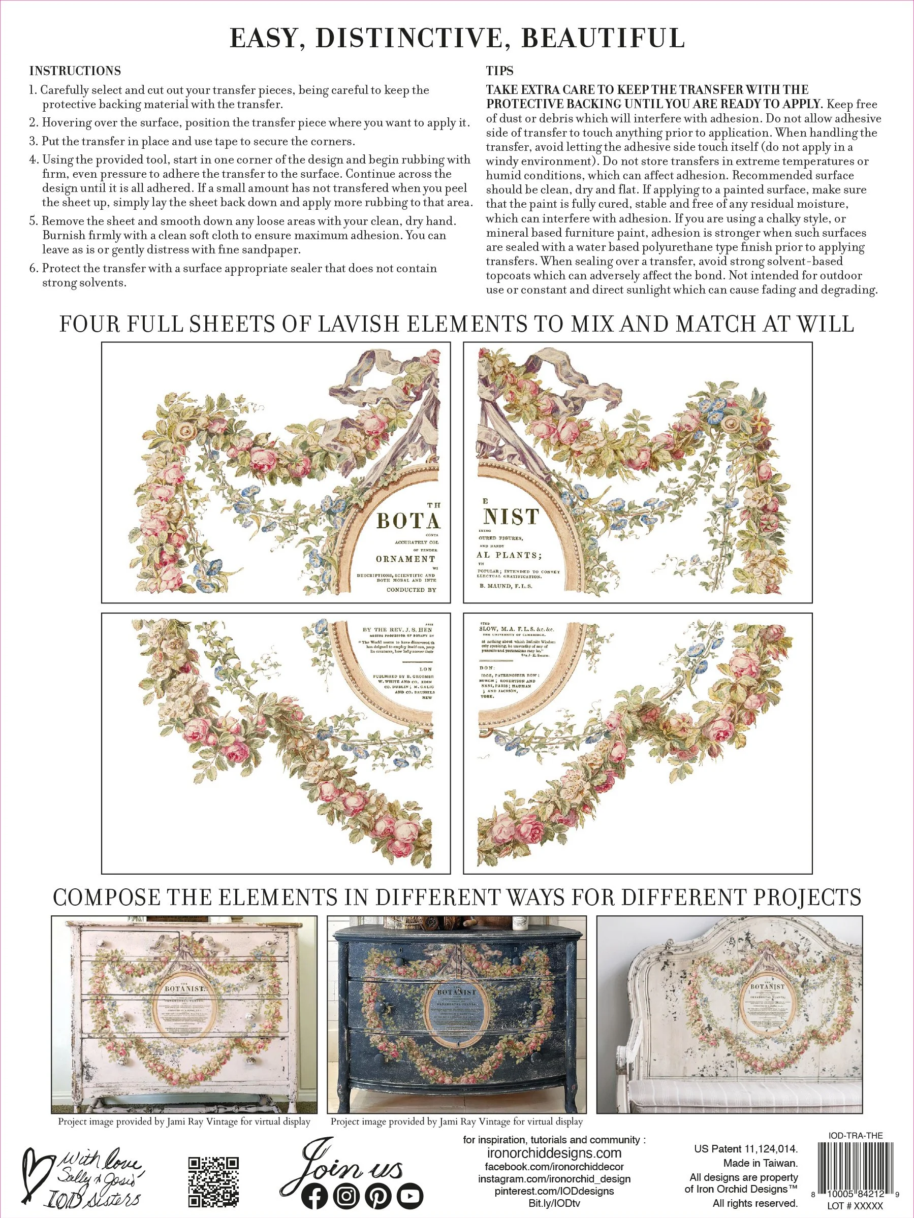 MILLOT’S PAGES IOD TRANSFER — Julie's Designs and Signs