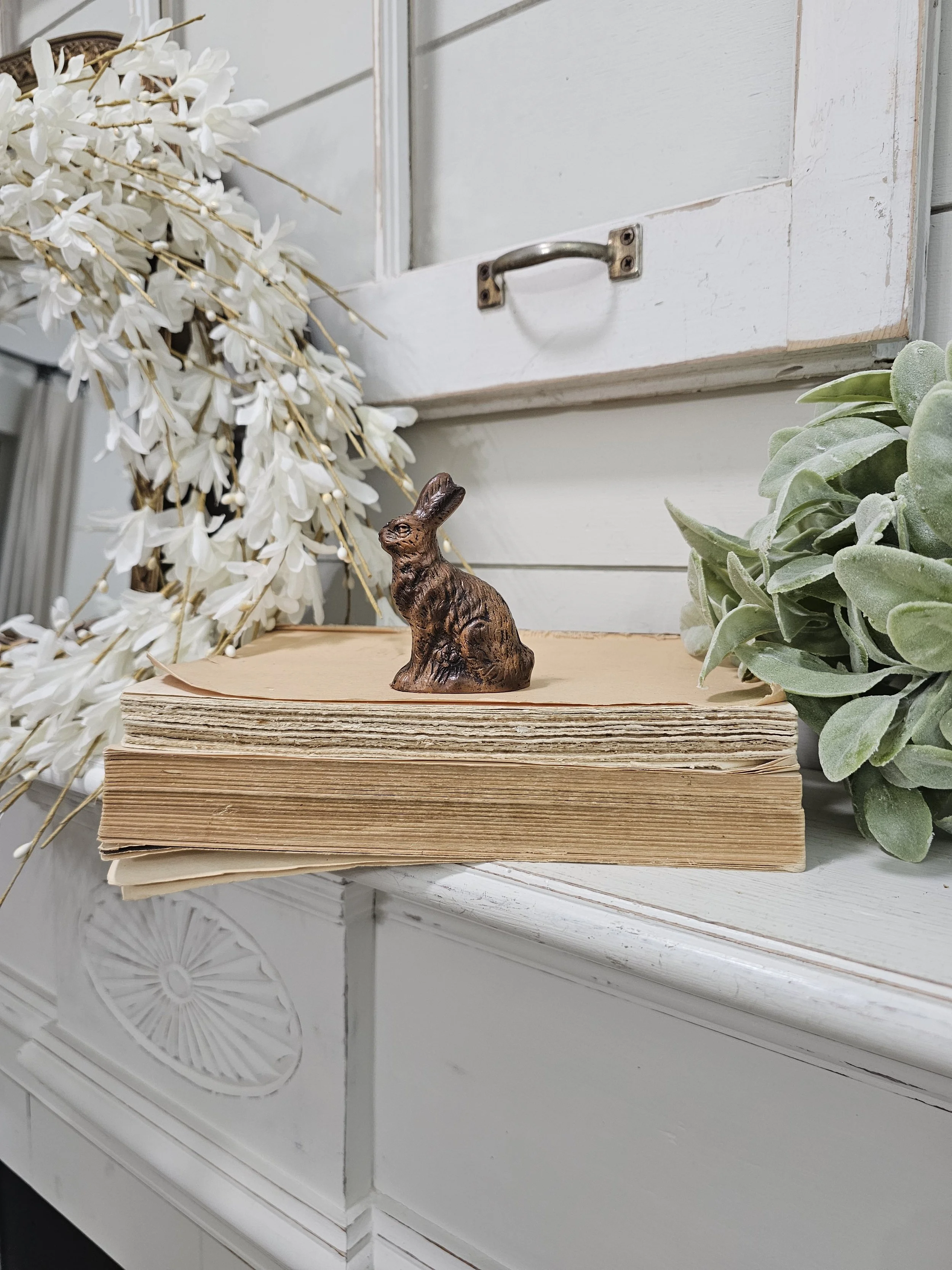 wooden bobbin with orange top — Julie's Designs and Signs