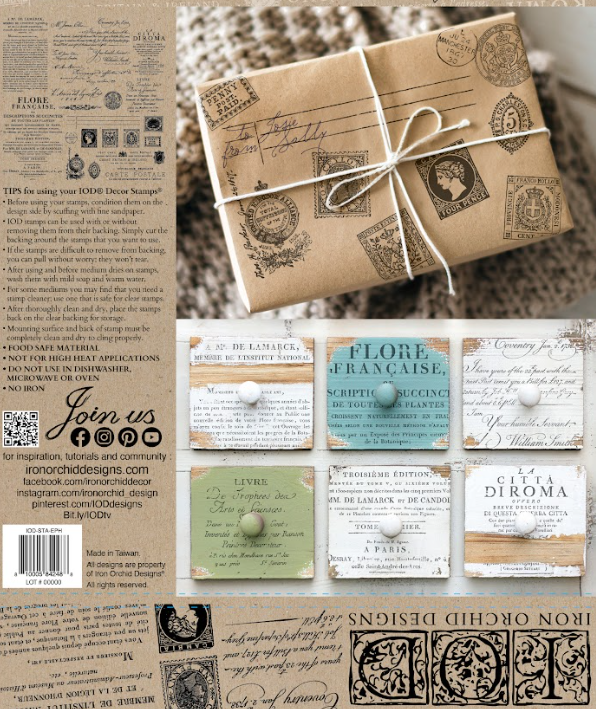 LETTERPRESS 12×12 IOD STAMP — Julie's Designs and Signs