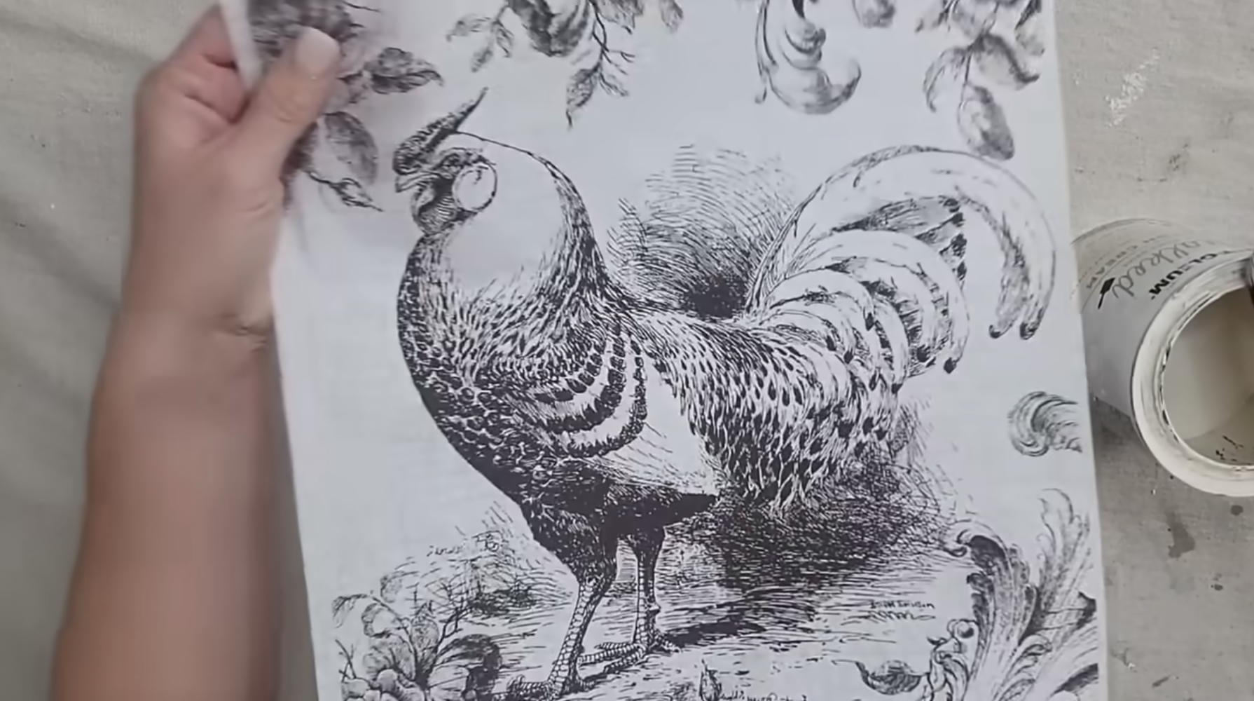 How To Use IOD Paint Inlays To Thrift Flip A Vintage Wooden Tote ...