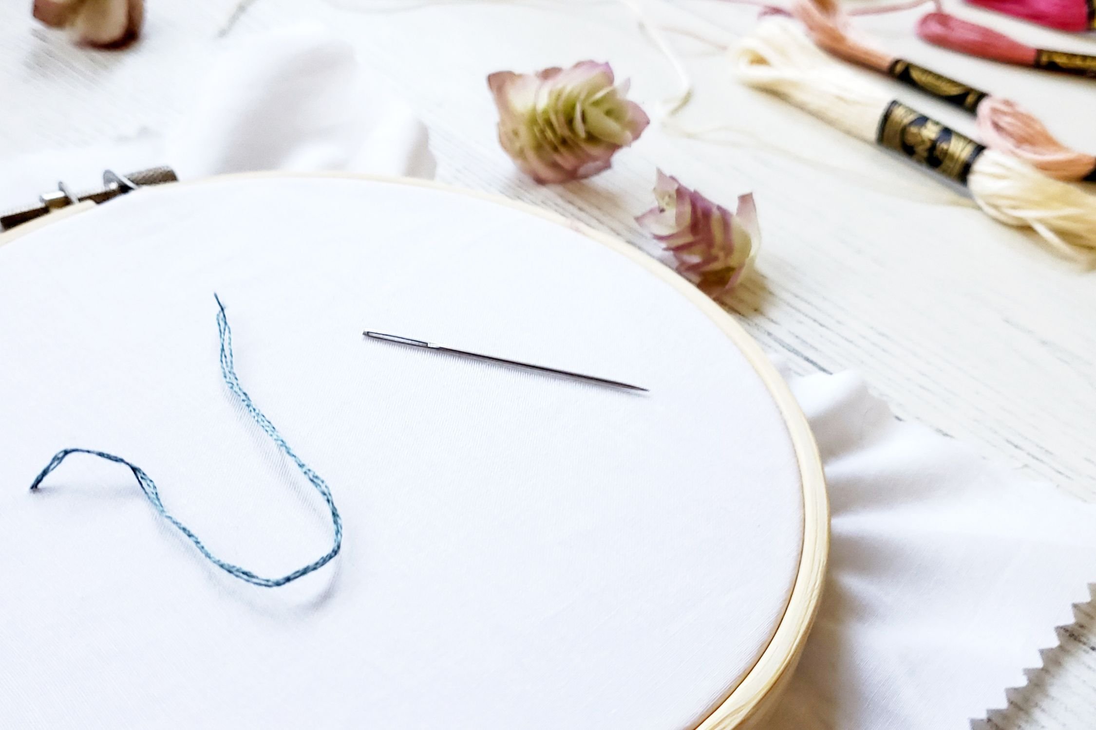Embroidery Fundamentals: Rethreading as You Stitch — Garden Girl Studio