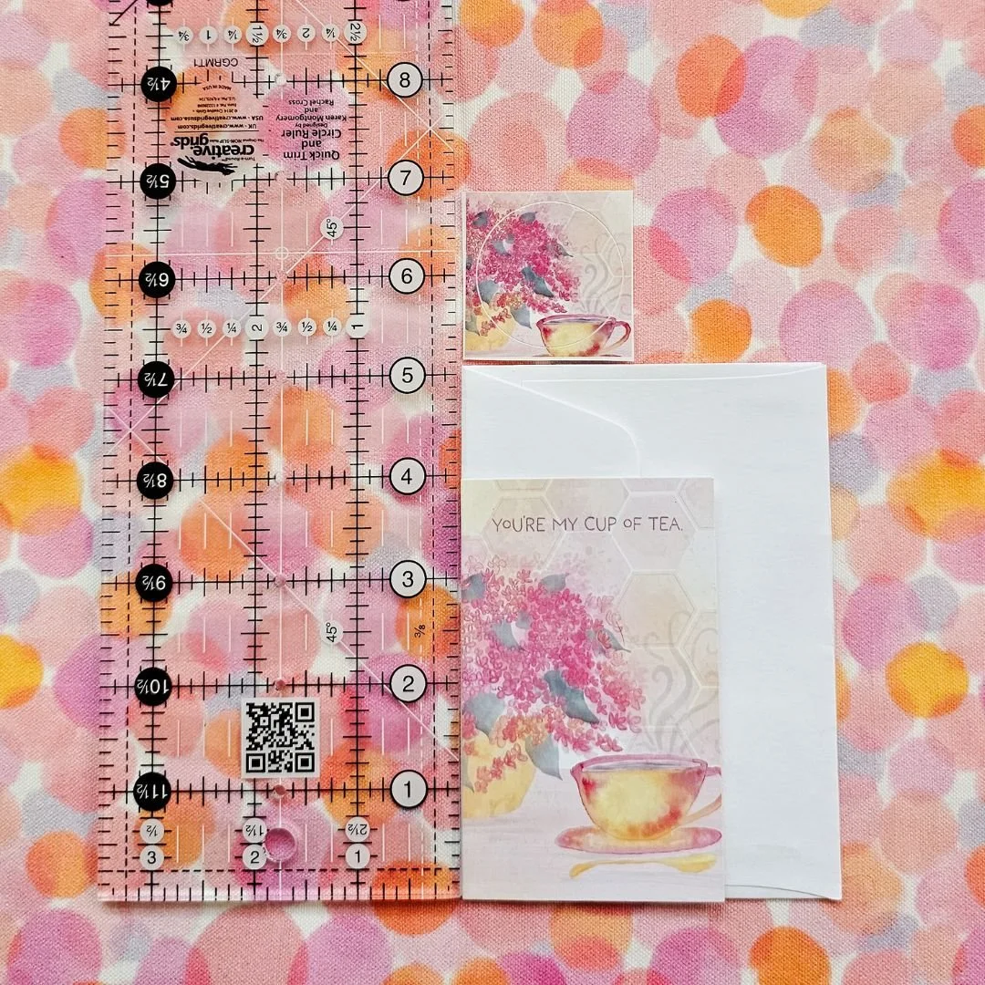 Happy Gram – "Hello Sunshine" Beach Mini Note Card — Garden Girl Studio