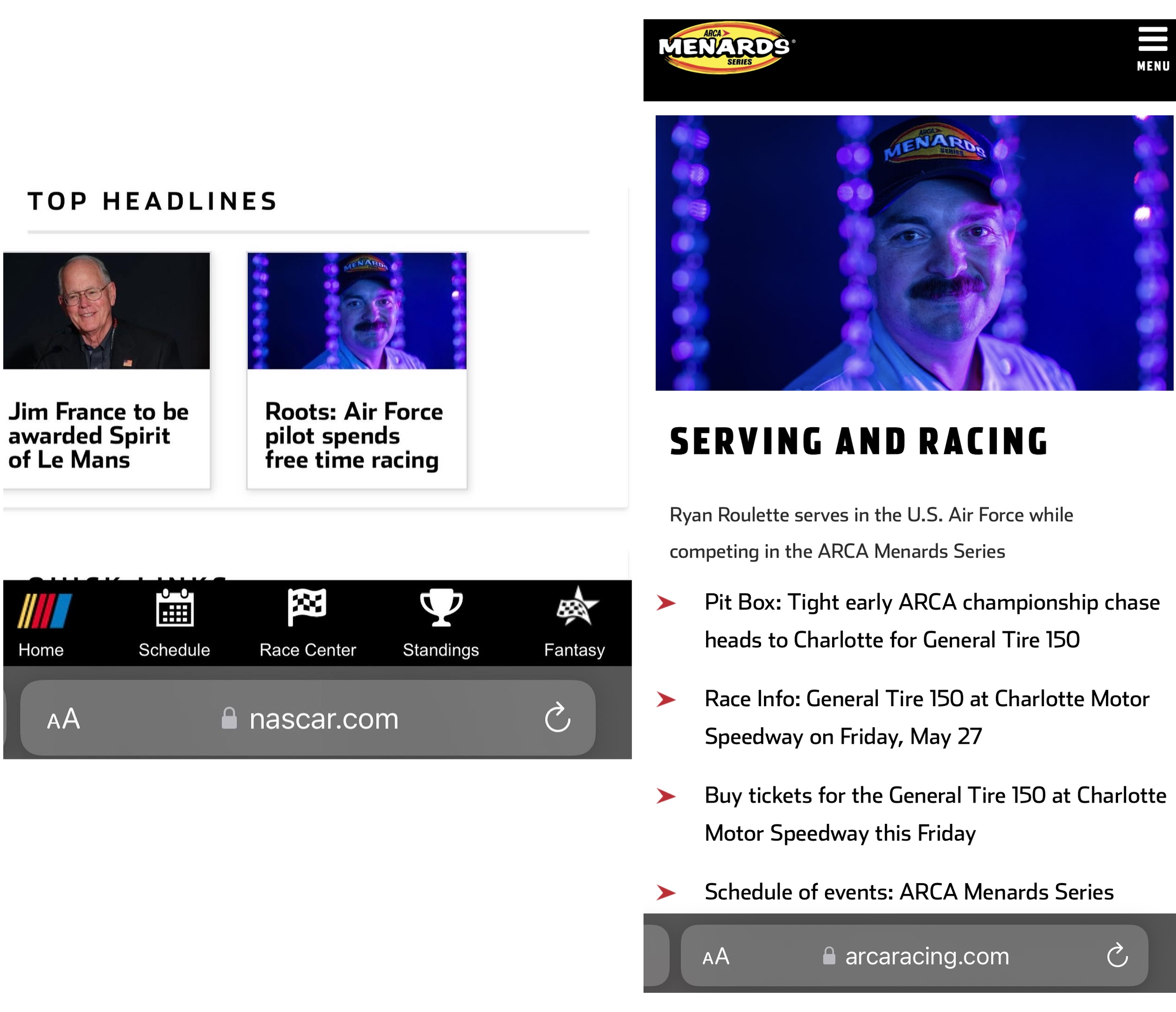 NEWS — Ryan Roulette Racing