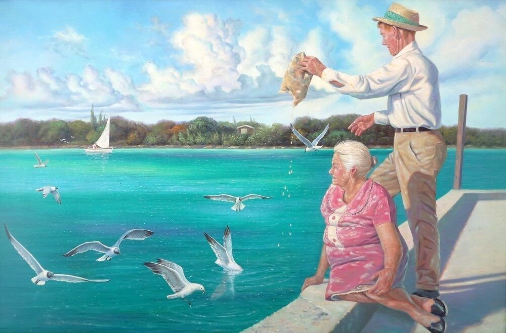 Feeding the Gulls — Alton Lowe Art