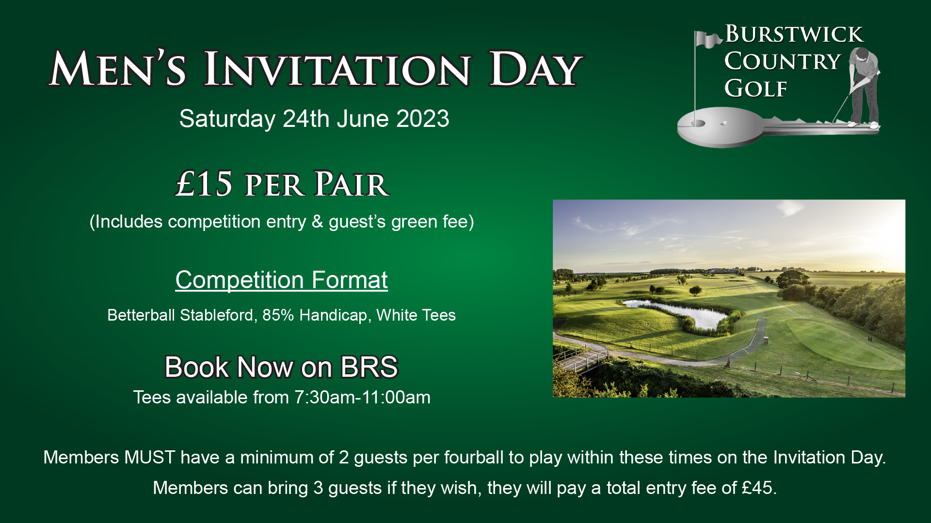 Mens Invitation Day - Saturday 24th June 2023 — Burstwick Country Golf ...