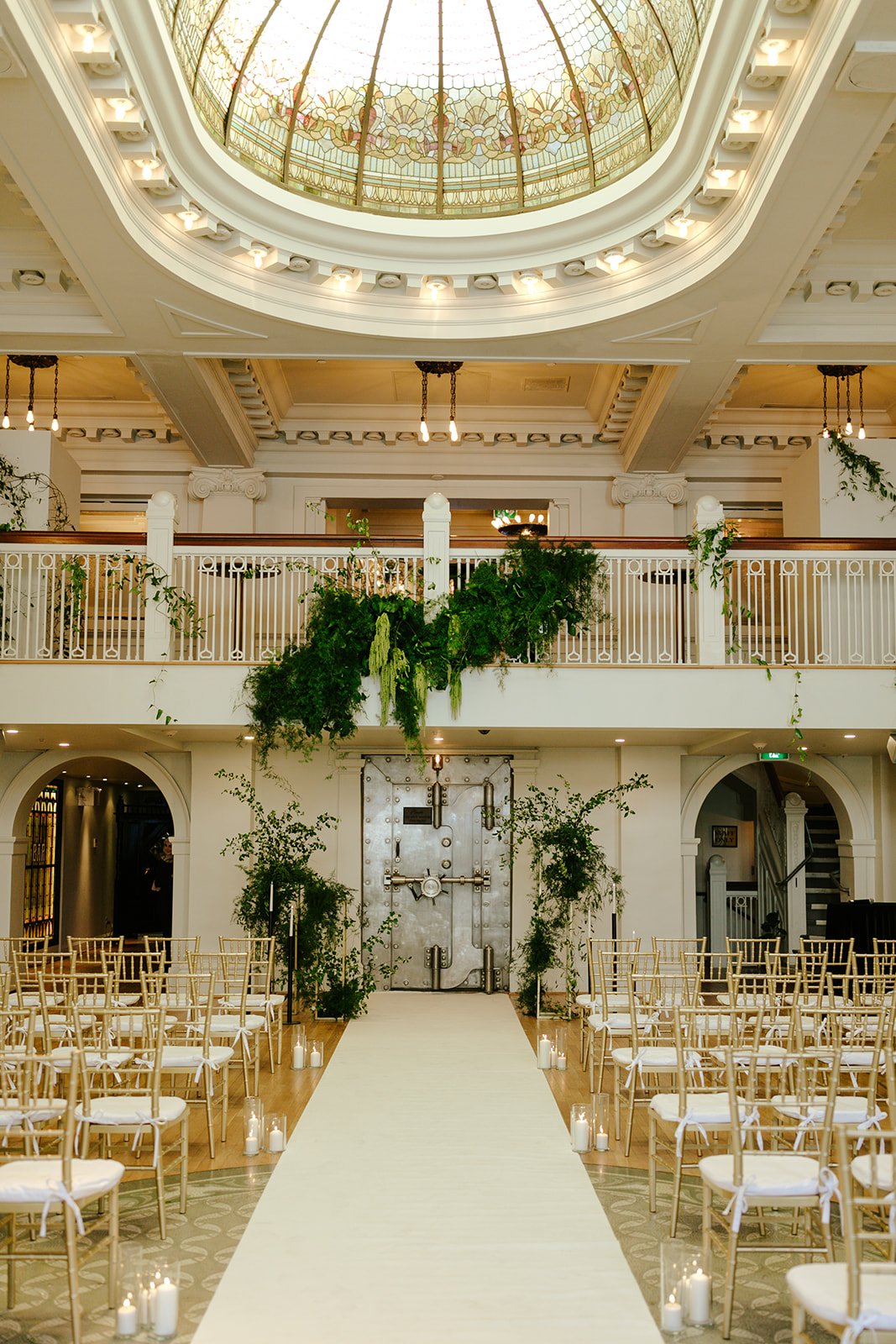 Black, White, & Greenery at The Permanent — Wednesday Wedding Co.