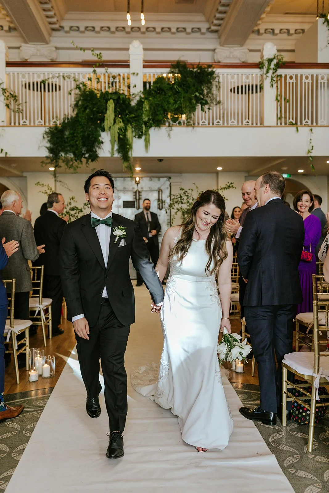 Black, White, & Greenery at The Permanent — Wednesday Wedding Co.