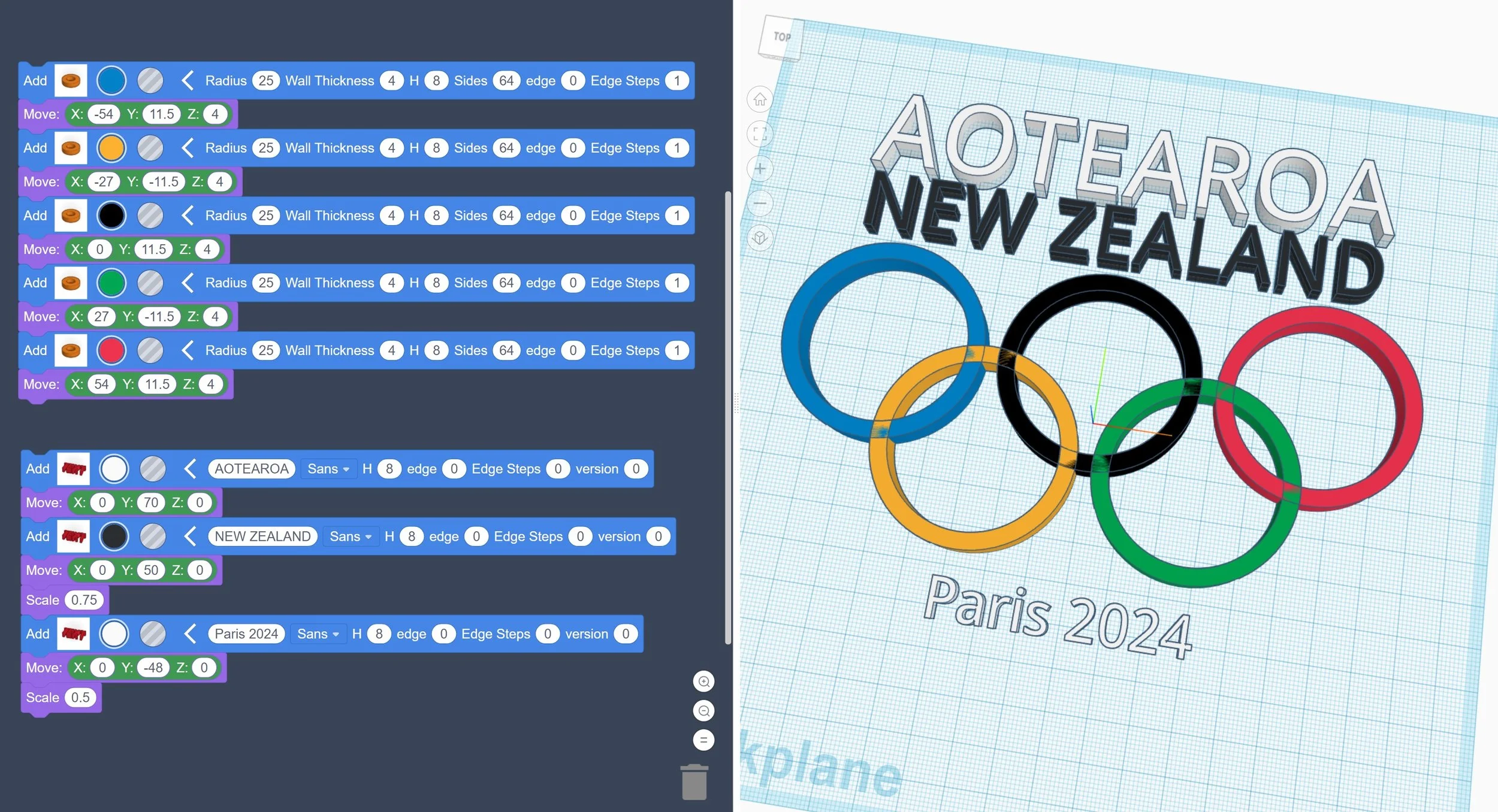 Olympic Rings - 3D Model (Tinkercad) — Digital Future Aotearoa