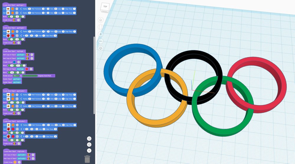 Olympic Rings - 3D Model (Tinkercad) — Digital Future Aotearoa