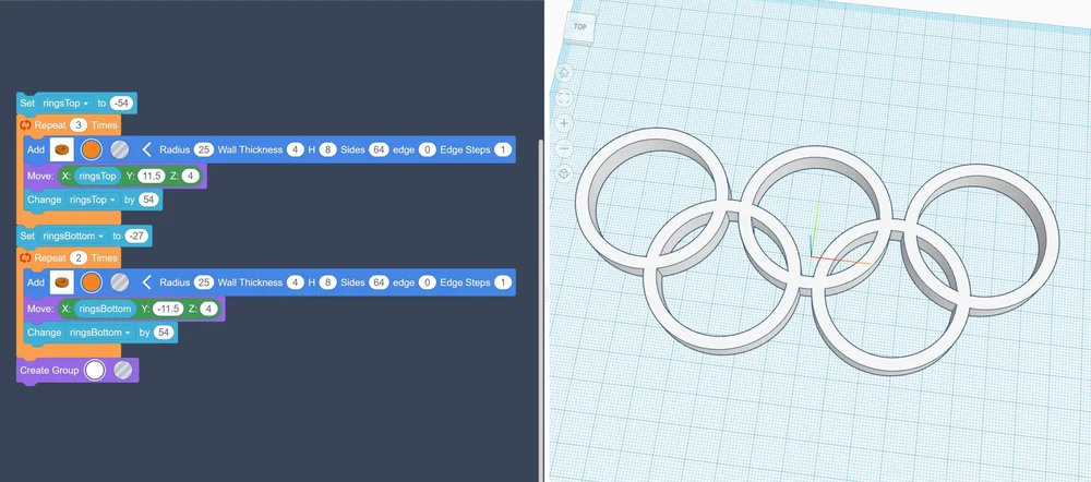 Olympic Rings - 3D Model (Tinkercad) — Digital Future Aotearoa