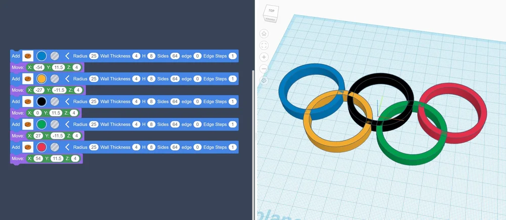 Olympic Rings - 3D Model (Tinkercad) — Digital Future Aotearoa