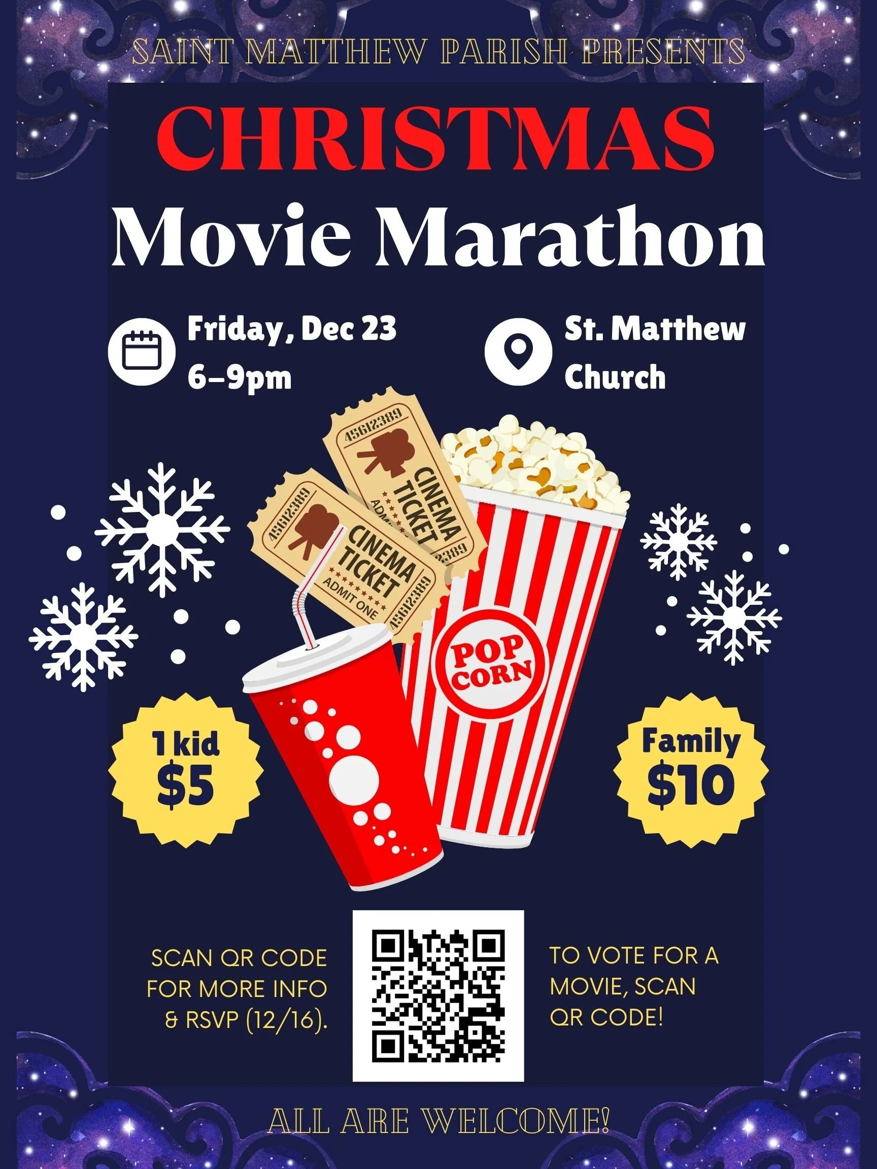 Christmas Movie Marathon — St Matthew Catholic Church