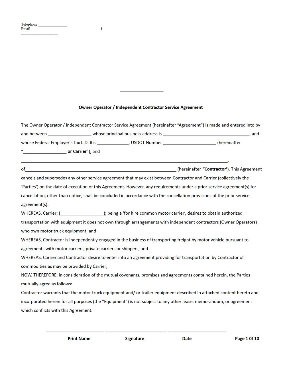 Corrective Action Plan for Trucking Companies CAP — Never Stop Trucking