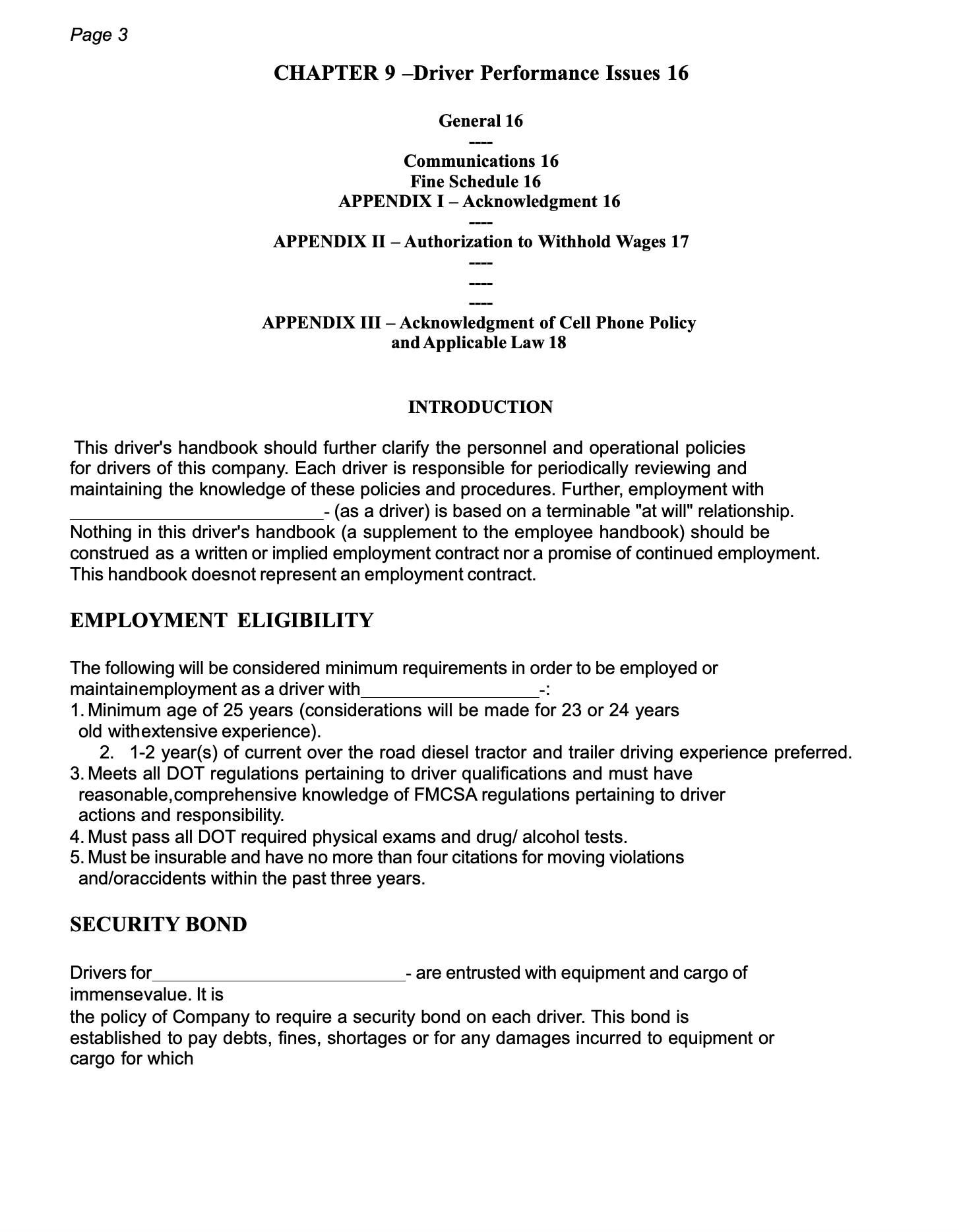 Corrective Action Plan for Trucking Companies CAP — Never Stop Trucking