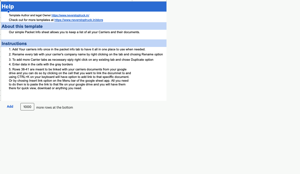 All in one Dispatching/Trucking Spreadsheet — Never Stop Trucking