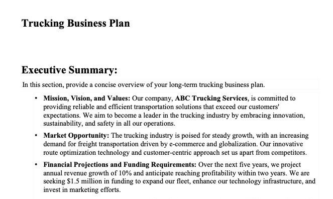 Corrective Action Plan for Trucking Companies CAP — Never Stop Trucking