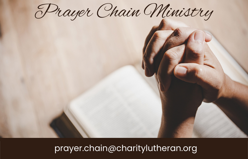 Prayer Chain Request — Charity Lutheran Church
