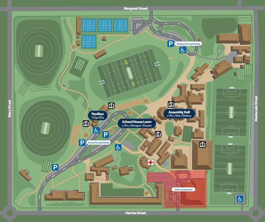 Map — Toowoomba Grammar Art Show || Art Show & Cafe