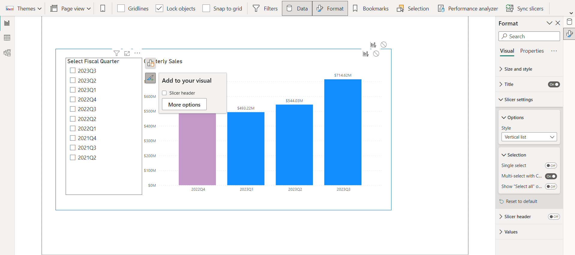 Better user interface through DAX: Always show only 4 quarters in Power BI — Fred's Data Adventure