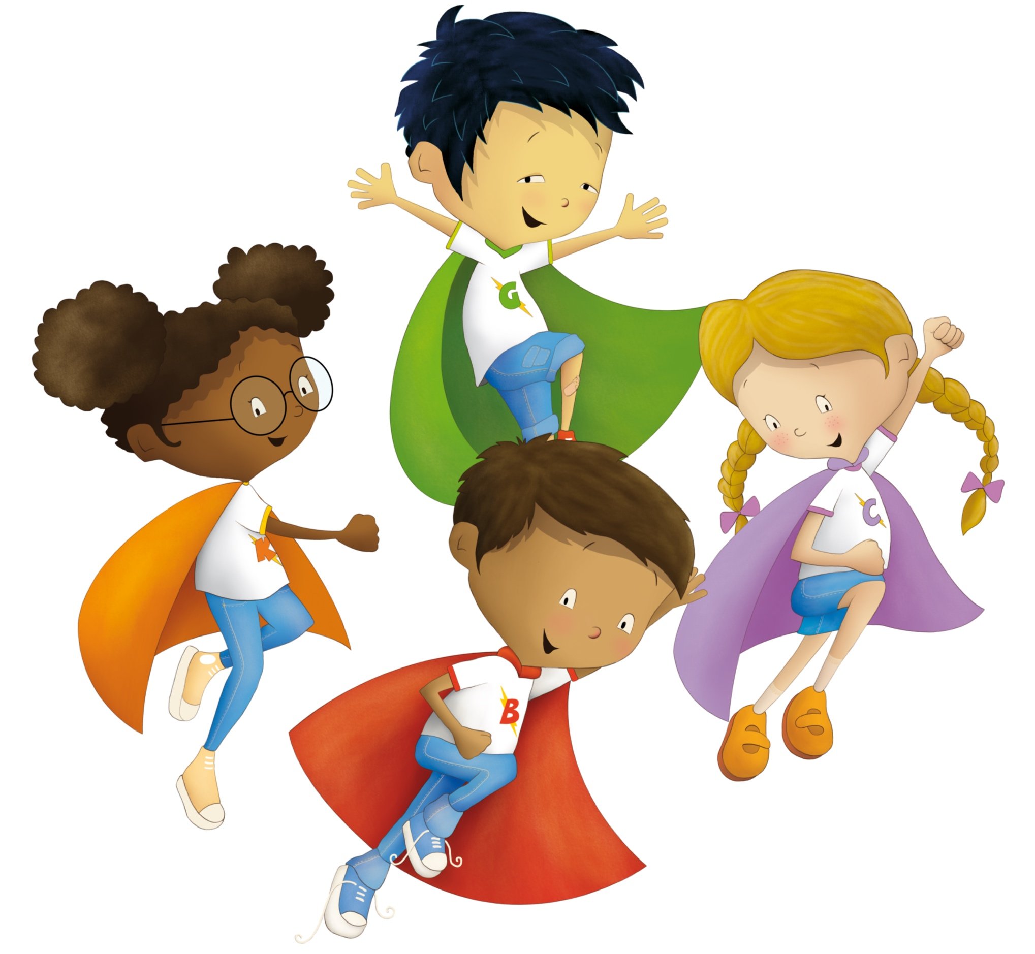 Kids Being Brave Clipart