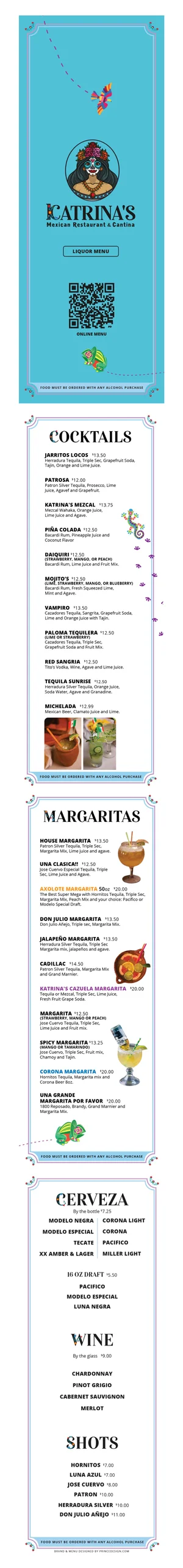 Drink Menu — KATRINA'S MEXICAN RESTAURANT & CANTINA