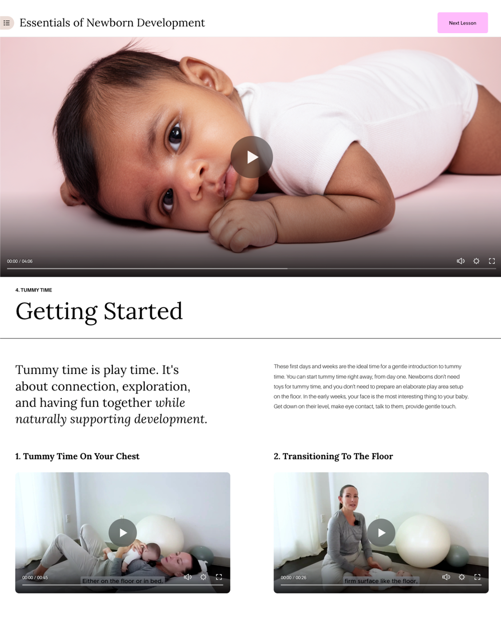 Newborn Development Guide: Tummy Time, Positioning & Play 0-4 Months ...