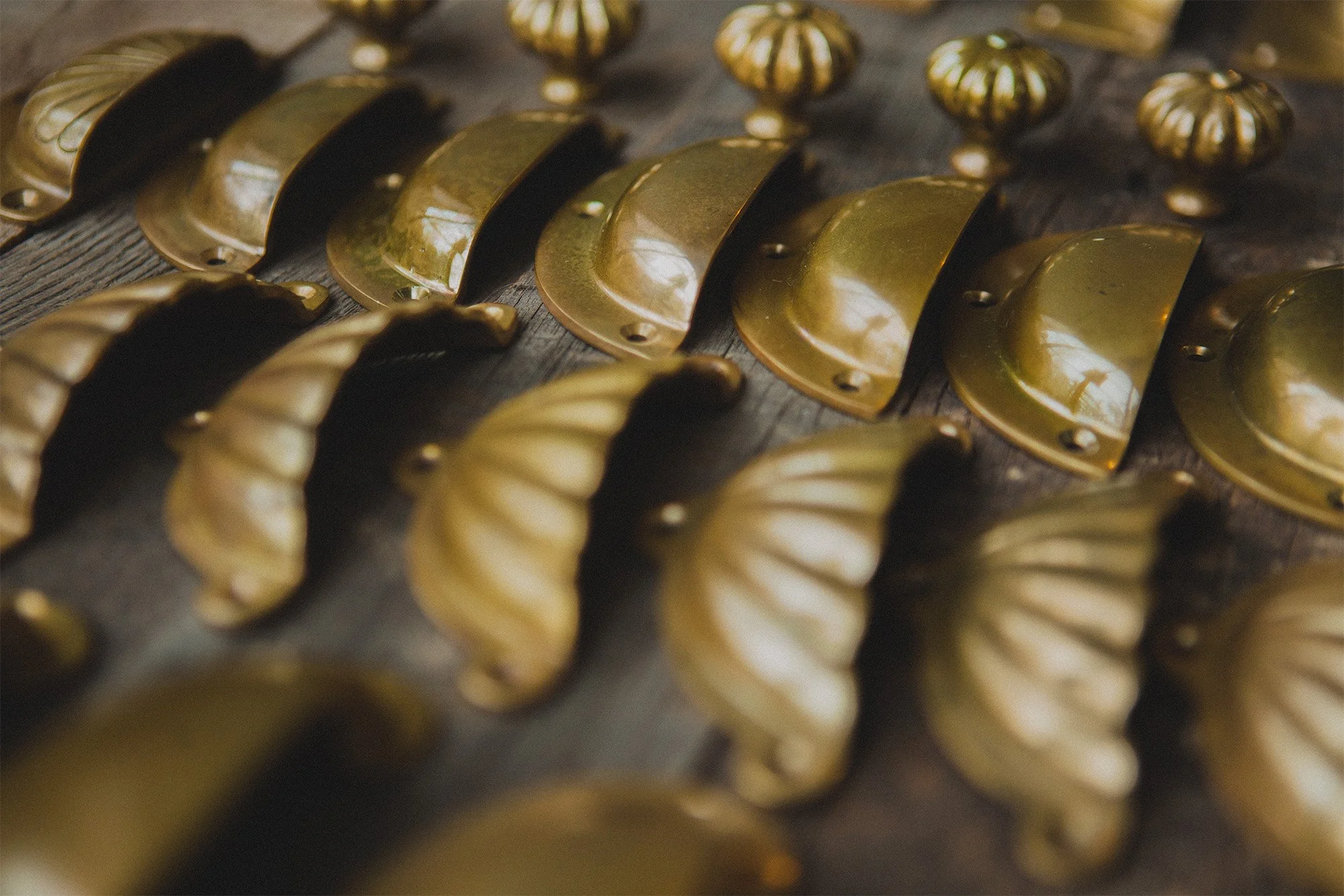 Hand aged brass hardware - Ottone Hardware