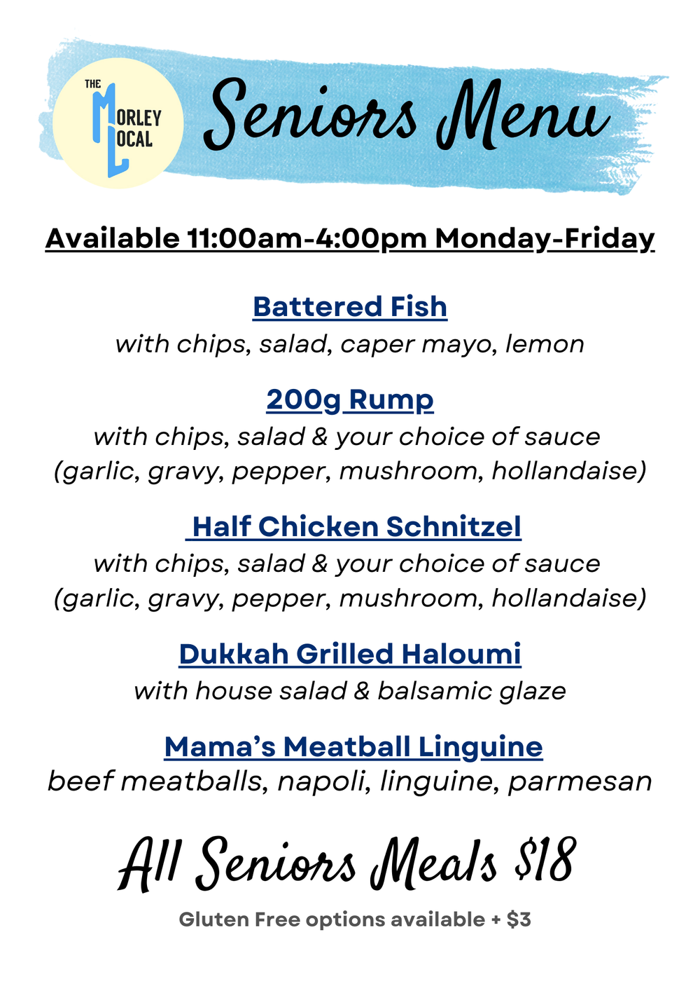 Menu — The Morley Local