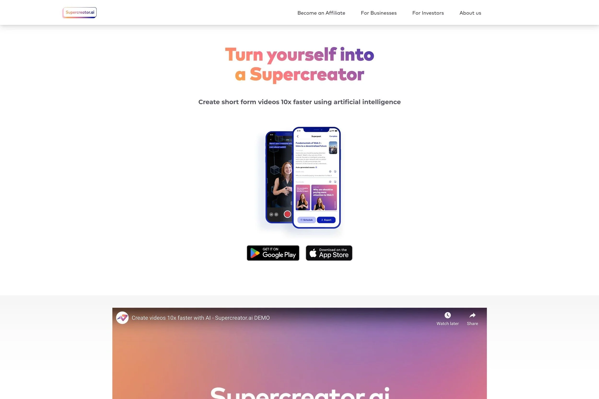 Business extension - Supercreator.ai — ProjektID