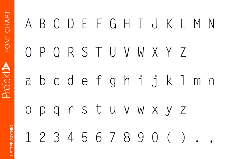 Typefaces | Letter Gothic — ProjektID