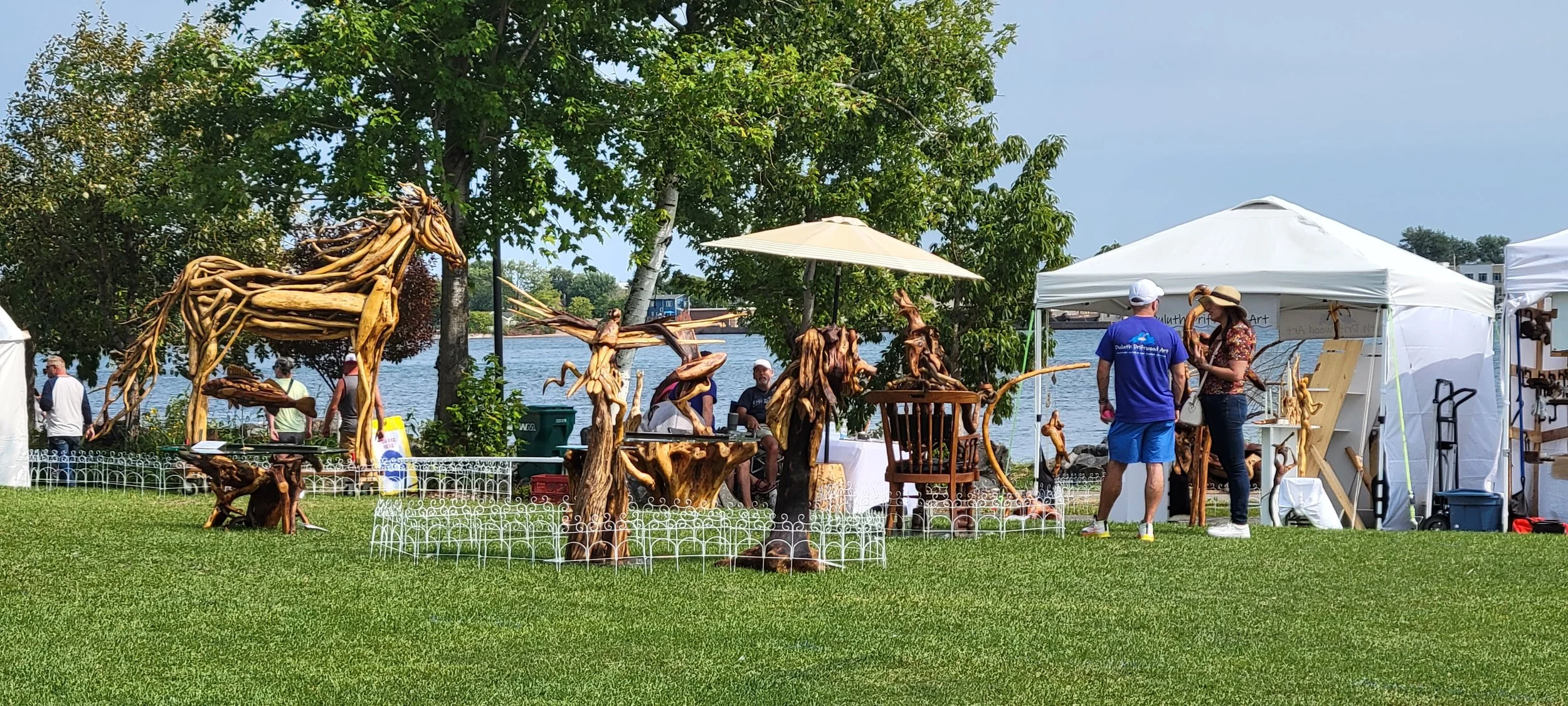 Art in Bayfront Park — Duluth Driftwood Art by Wilmer Roballo