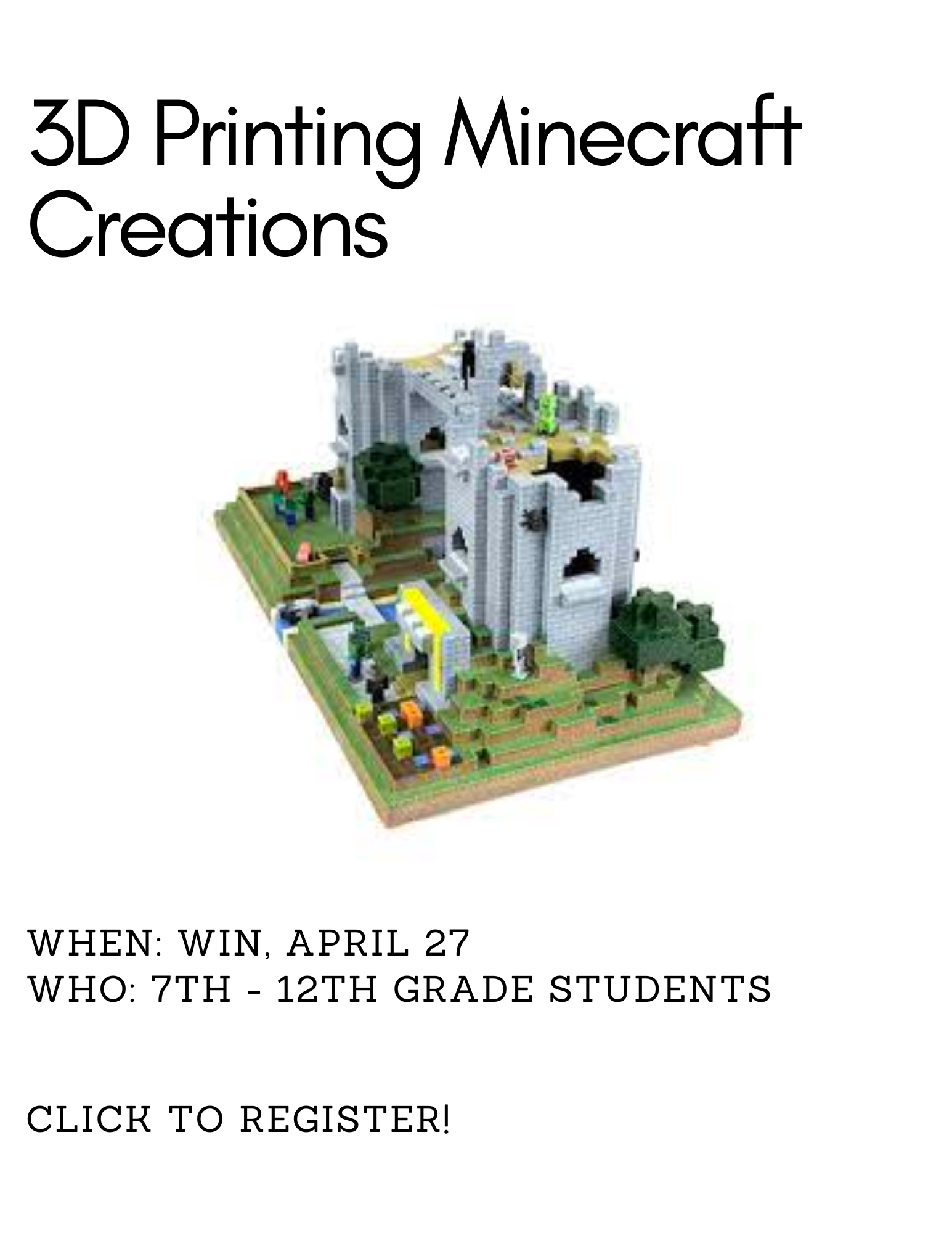 3d Printer Minecraft