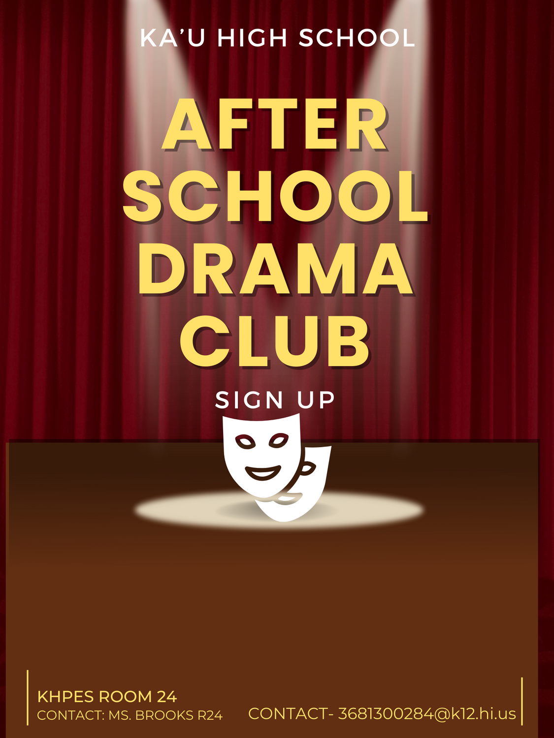 Drama Club Poster