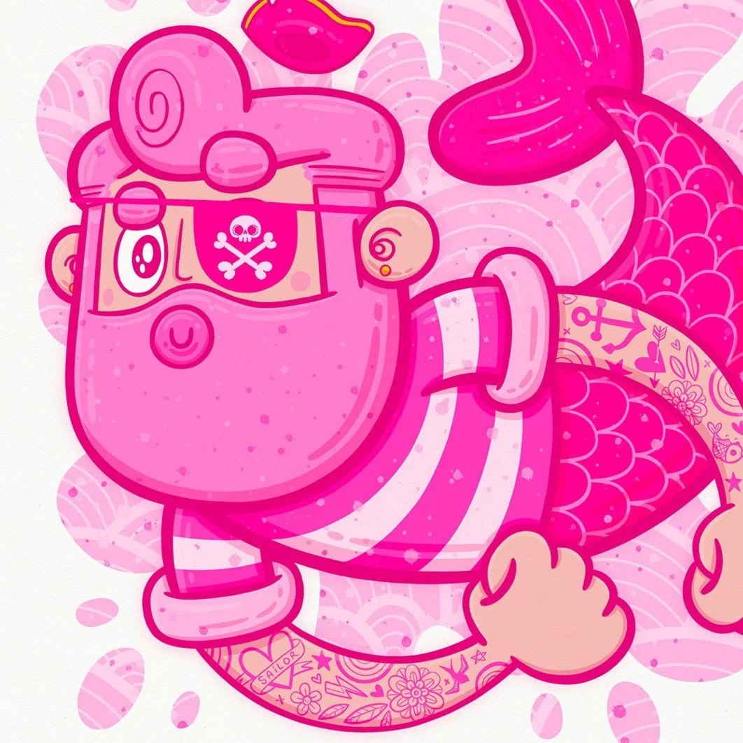 Pinkbeard — Ejits Art, Illustration, Murals & Merch – Bristol UK