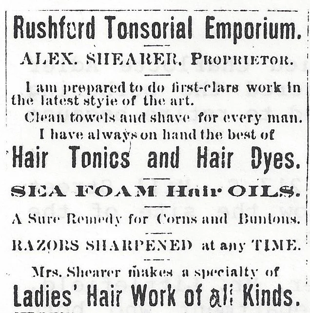 Tonsorial Industry — Rushford Area Historical Society