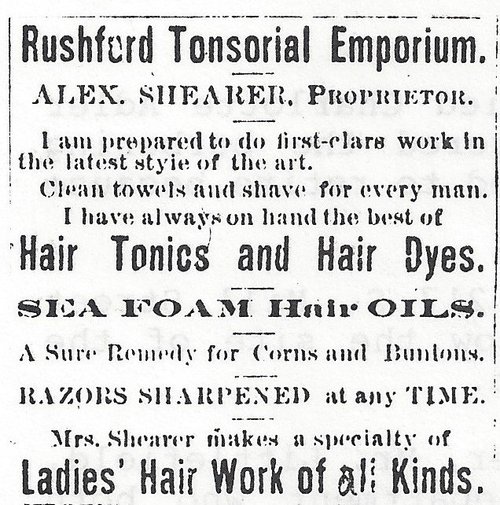Tonsorial Industry — Rushford Area Historical Society