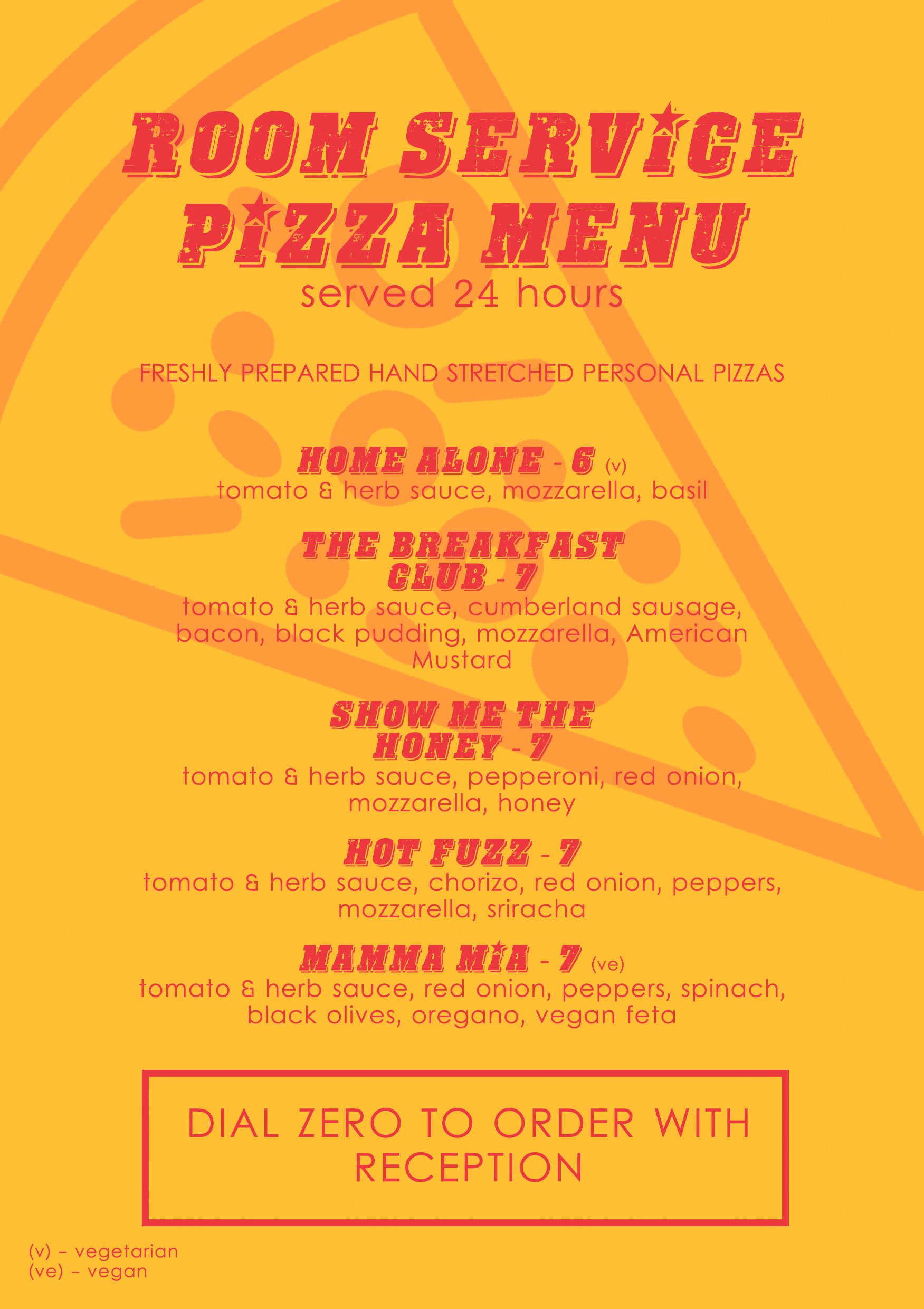 Pizza Room Service — Lace Market Hotel