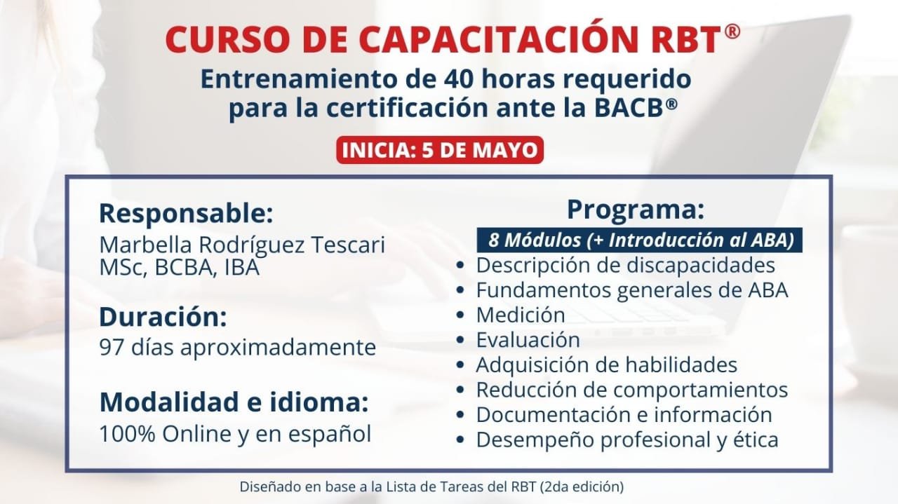 Curso de Formación Técnico de Conducta Registrado RBT — Child Hope Center