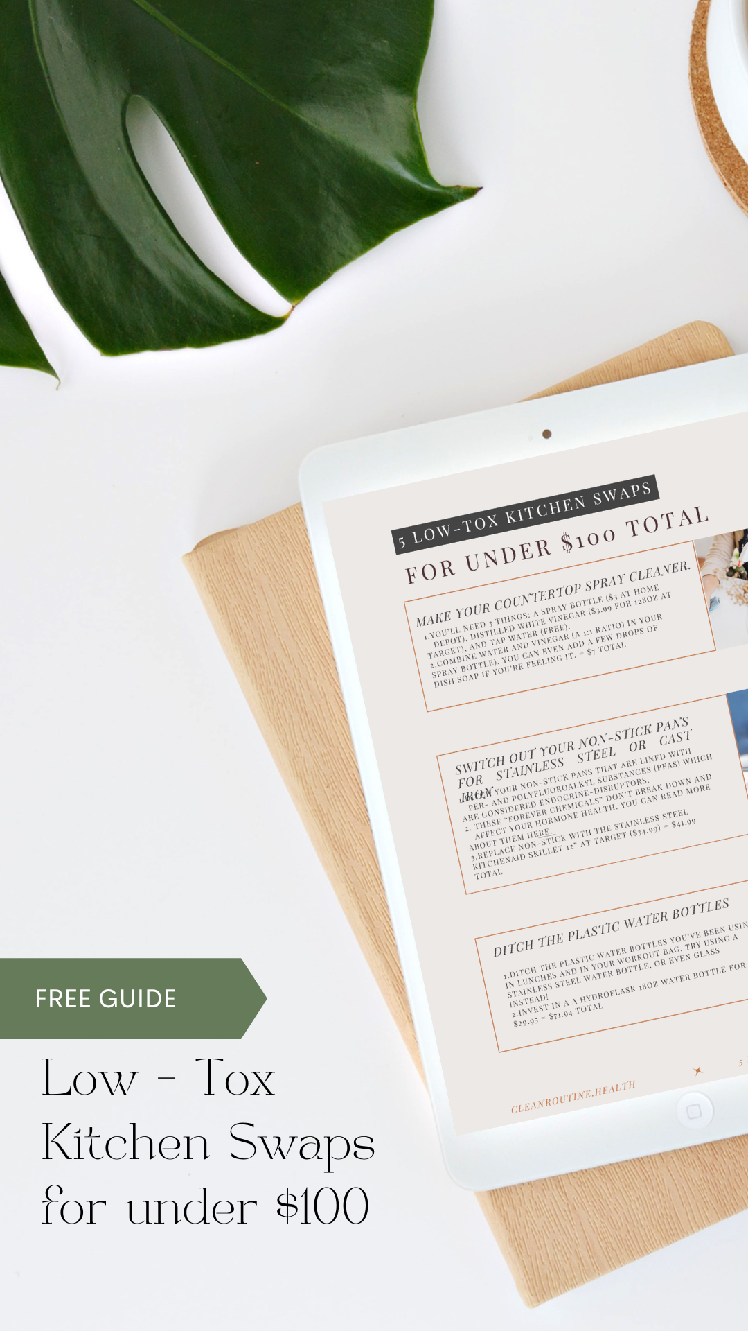 Freebie: 5 Low-Tox Kitchen Swaps for Under $100 | CleanRoutine Health