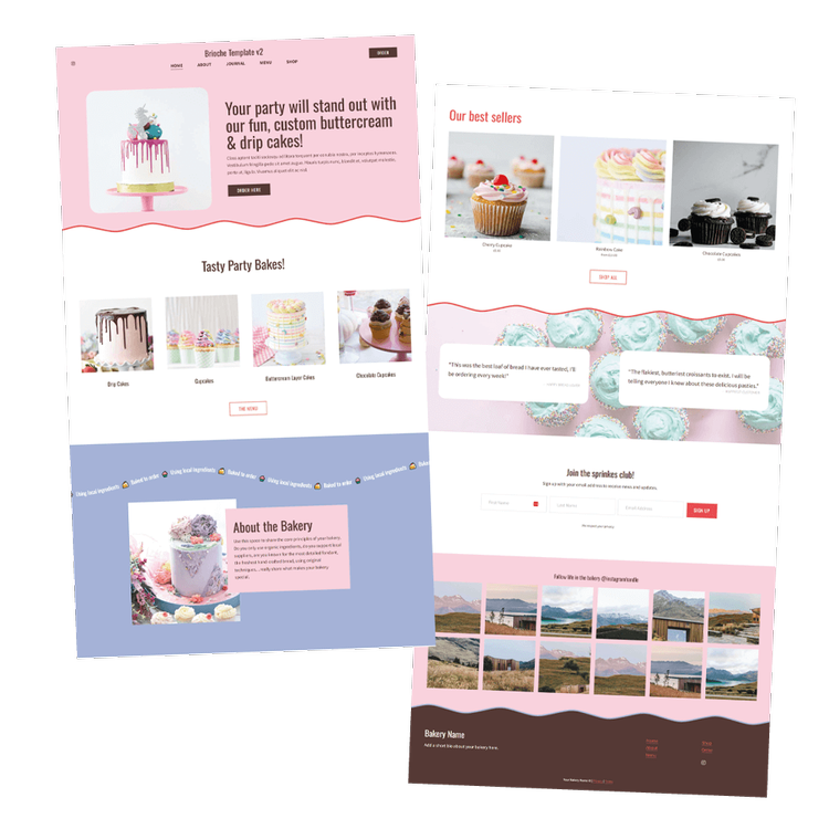 Website Templates — Bake This Happen | Websites for Bakers
