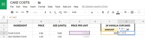 Create your own cake costs spreadsheet: tutorial — Bake This Happen