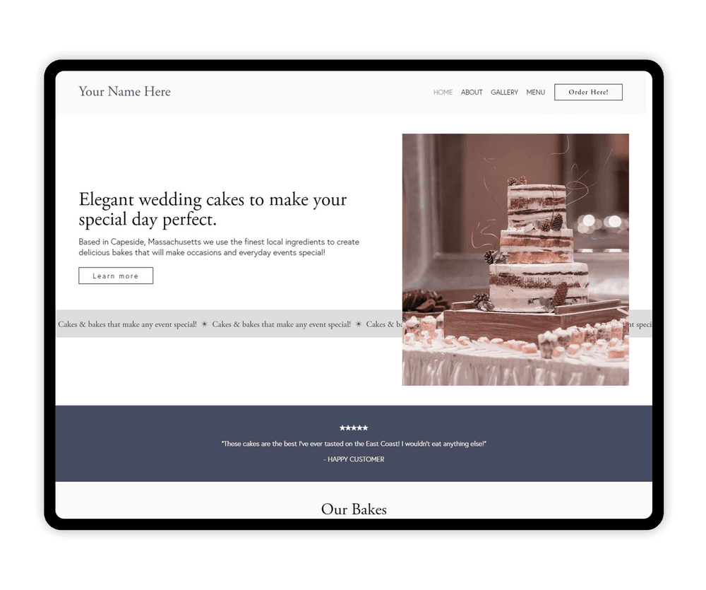 Bake This Happen | Websites for bakeries and home bakers