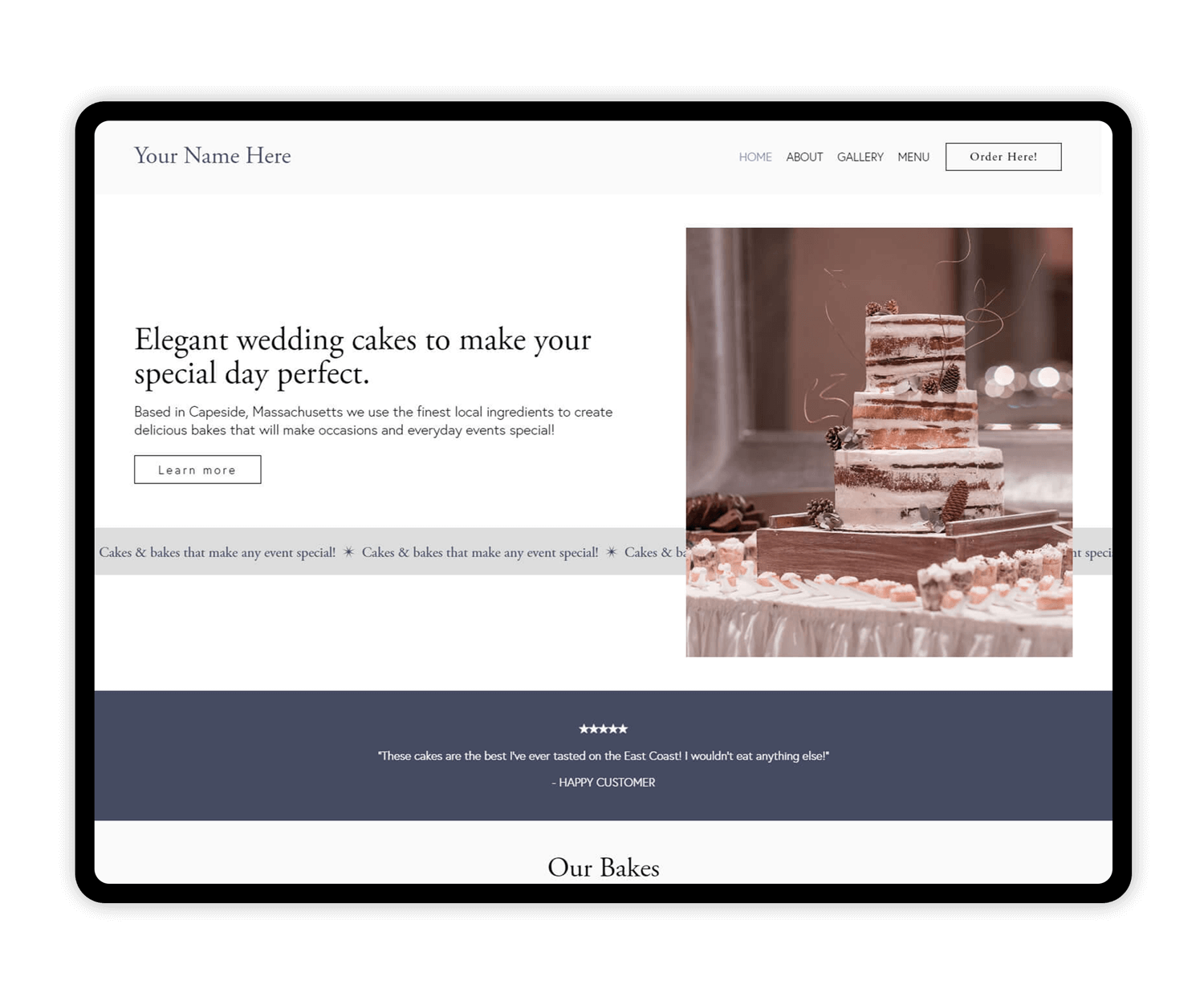 Bake This Happen | Websites for bakeries and home bakers